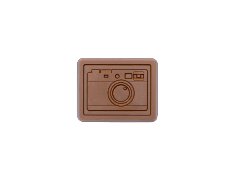 2"x2" Engraved Custom Chocolate Shape - Clear Packaging - Totally Chocolate