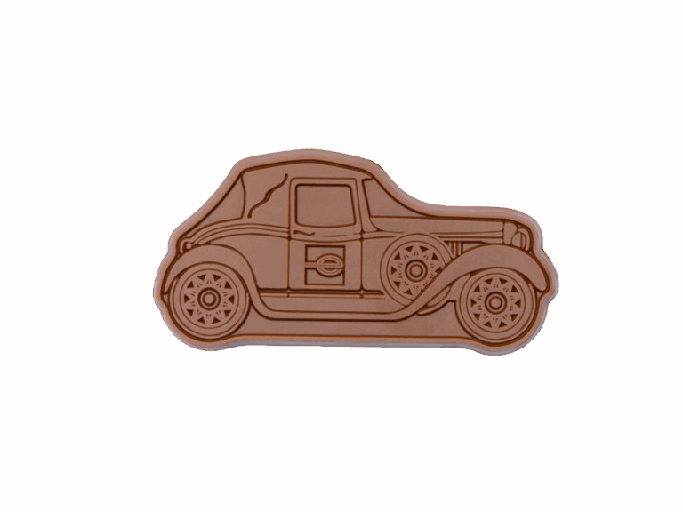 2"x3" Engraved Custom Chocolate Shape - Clear Packaging - Totally Chocolate