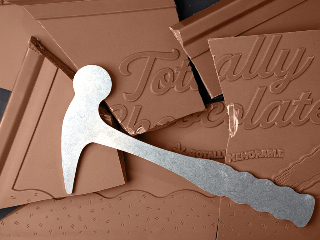 Giant 2lb. Engraved Chocolate Bar - Luxury Packaging - Totally Chocolate