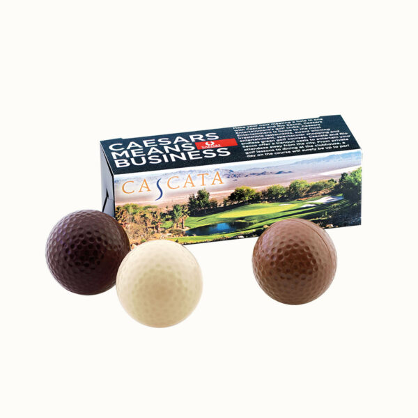 3-Piece Chocolate Golf Ball Gift Box - Totally Chocolate